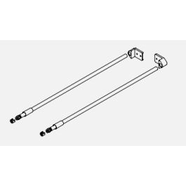 Round railing set for screw fixing, left/right